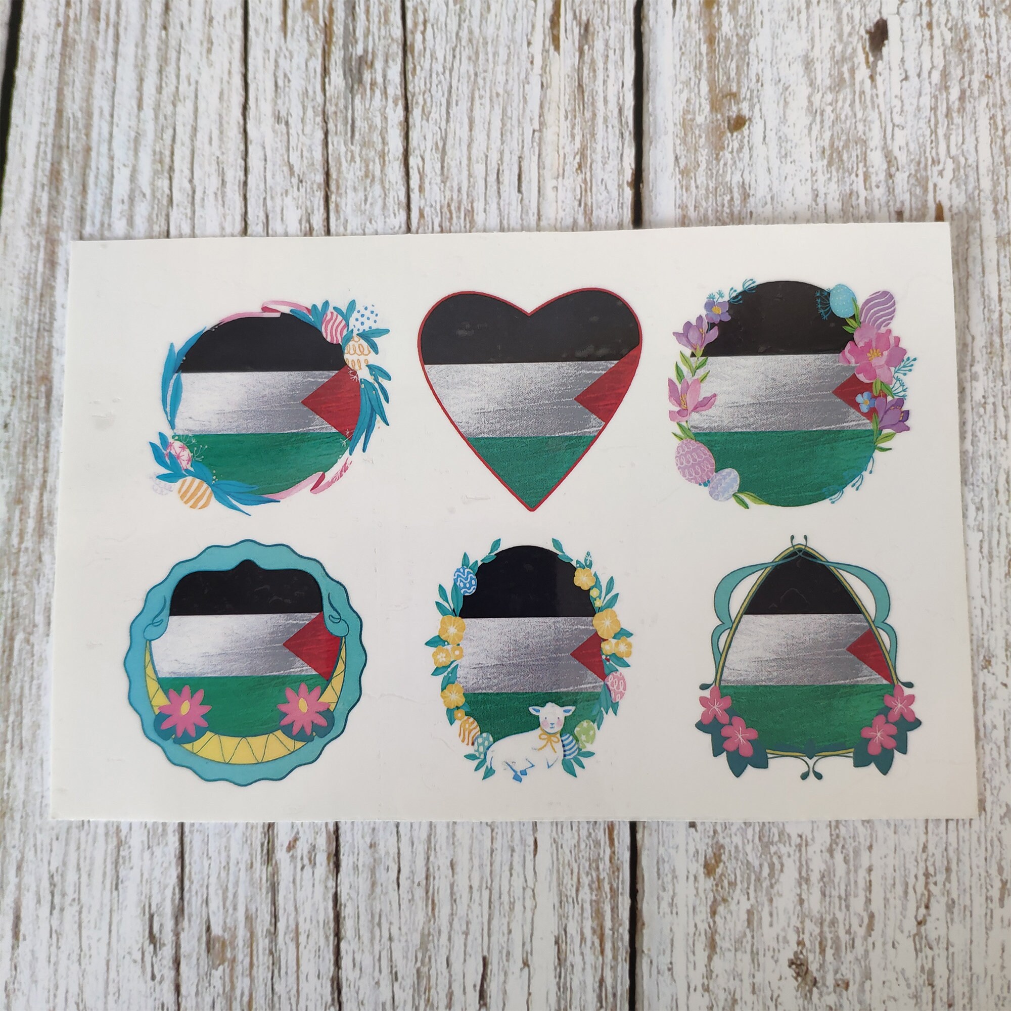 Support Palestine Tattoo Stickers Sets of 2 - Etsy