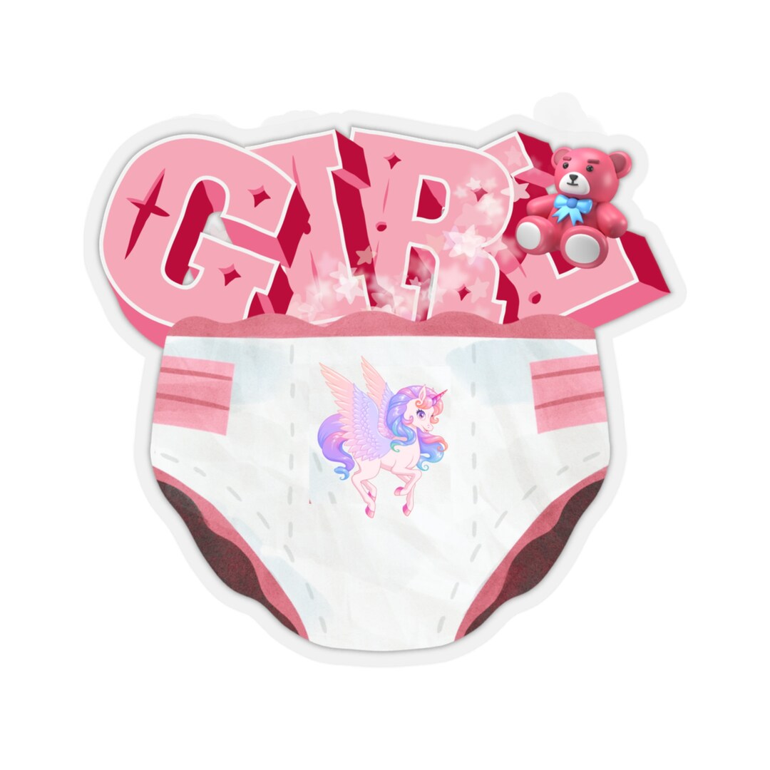 Diaper Girl Kiss-cut Stickers - Etsy