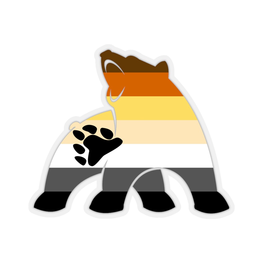 Bear Brotherhood Flag Silhouette Kiss-cut Stickers - Etsy