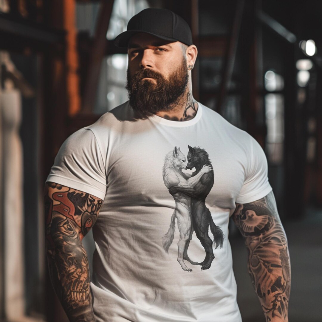 Werewolf Bond Tee, Loup-garous Tying the Knot Unisex Jersey Short ...