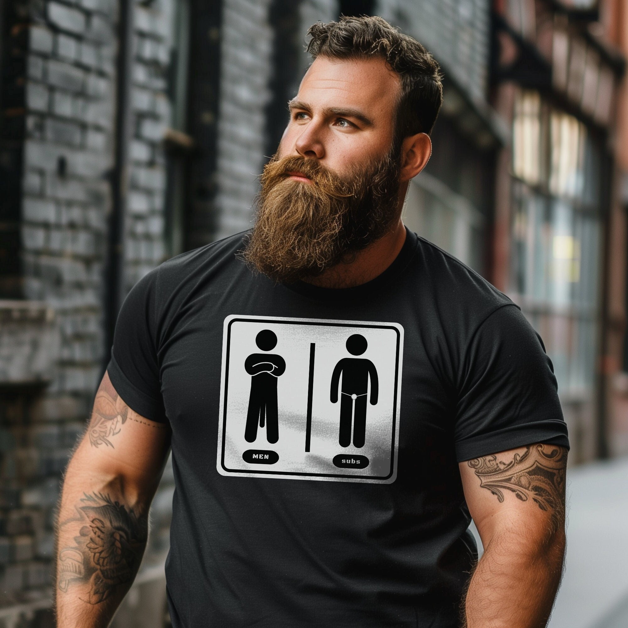 Men & Subs Tee Dom Sub Chastity Cage Alpha Master Slave Shirt Slut T ...