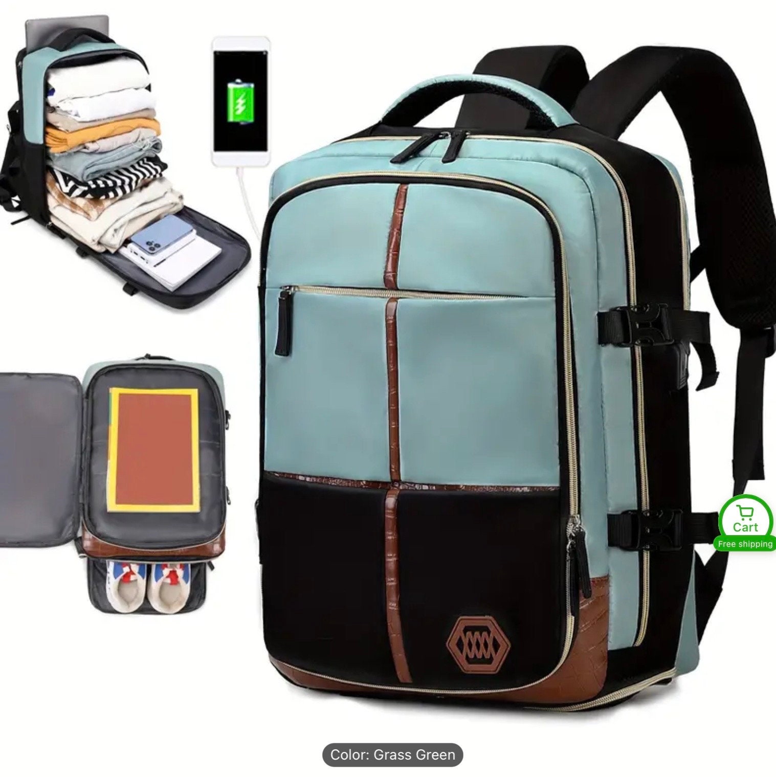 Multifunctional Travel Backpack, Airline-approved Laptop Schoolbag ...