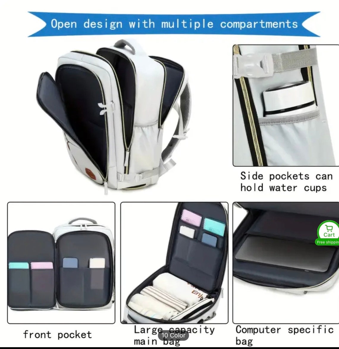 Multifunctional Travel Backpack, Airline-approved Laptop Schoolbag ...