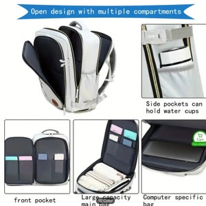 Multifunctional Travel Backpack, Airline-approved Laptop Schoolbag ...