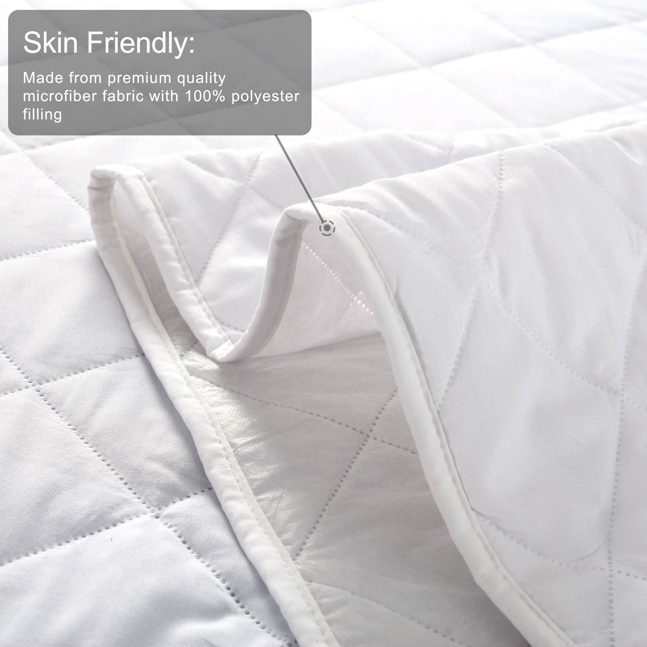 Ultra Soft Embossed Mattress Protector Twin Full Queen King Size Bed ...