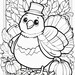 Fall Turkey Coloring Pages for Kids - Etsy