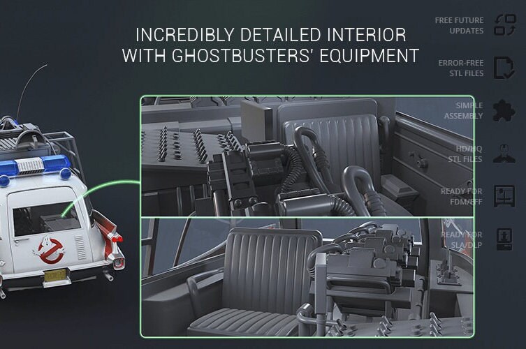 Ghostbusters Ecto-1 Car 3d Print Model Stl File - Etsy