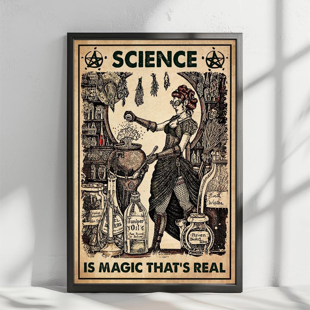 Witchy Poster Science is Magic That's Real, Science Art Print, Science ...