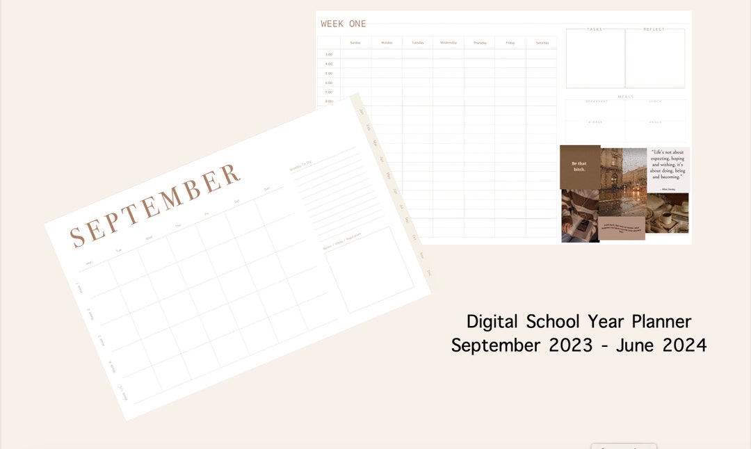 September 2023 - June 2024 Ultimate School & Life Planner - Etsy