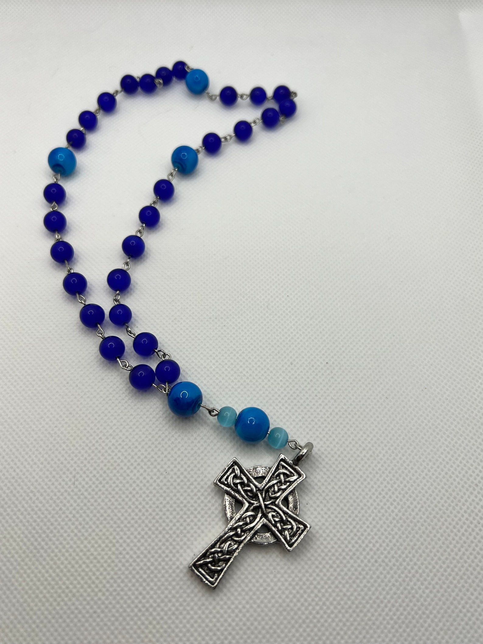 Cobalt Blue Anglican Rosary Celtic Cross Protestant Prayer - Etsy