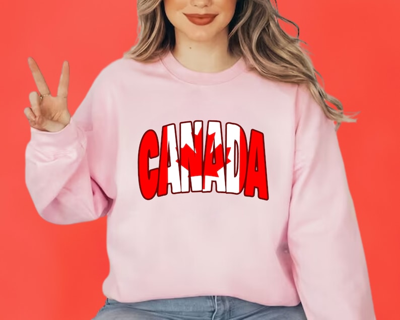 Canada Sweatshirt Canada Flag Sweat Canadian Sweatshirt - Etsy