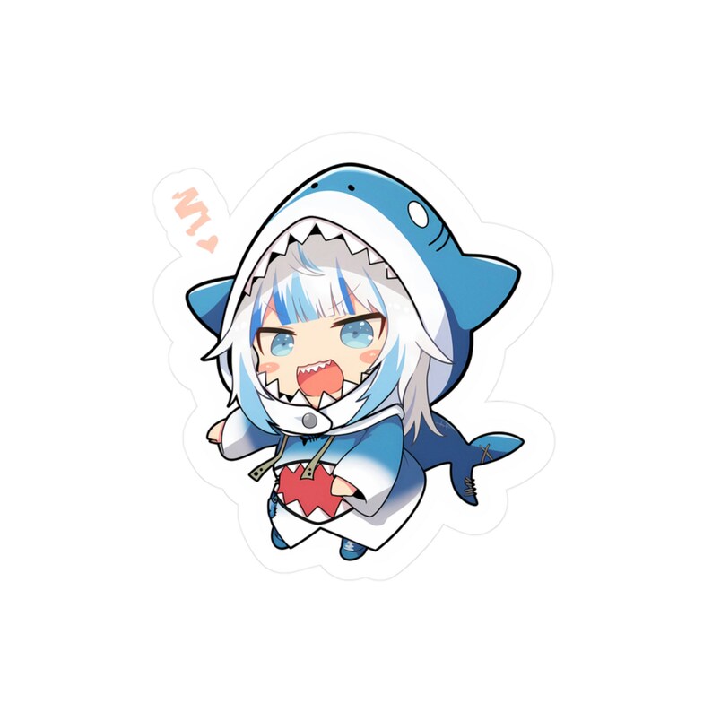 Cute Chibi Anime Shark Girl Vinyl Decal - Etsy