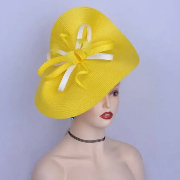 Yellow Fascinator - Etsy