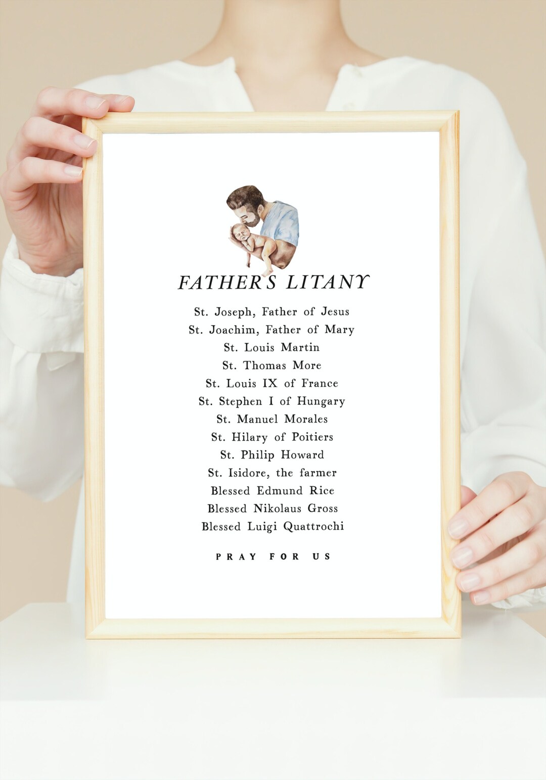 Printable Catholic Father's Gift | Litany of Saints for Fathers ...