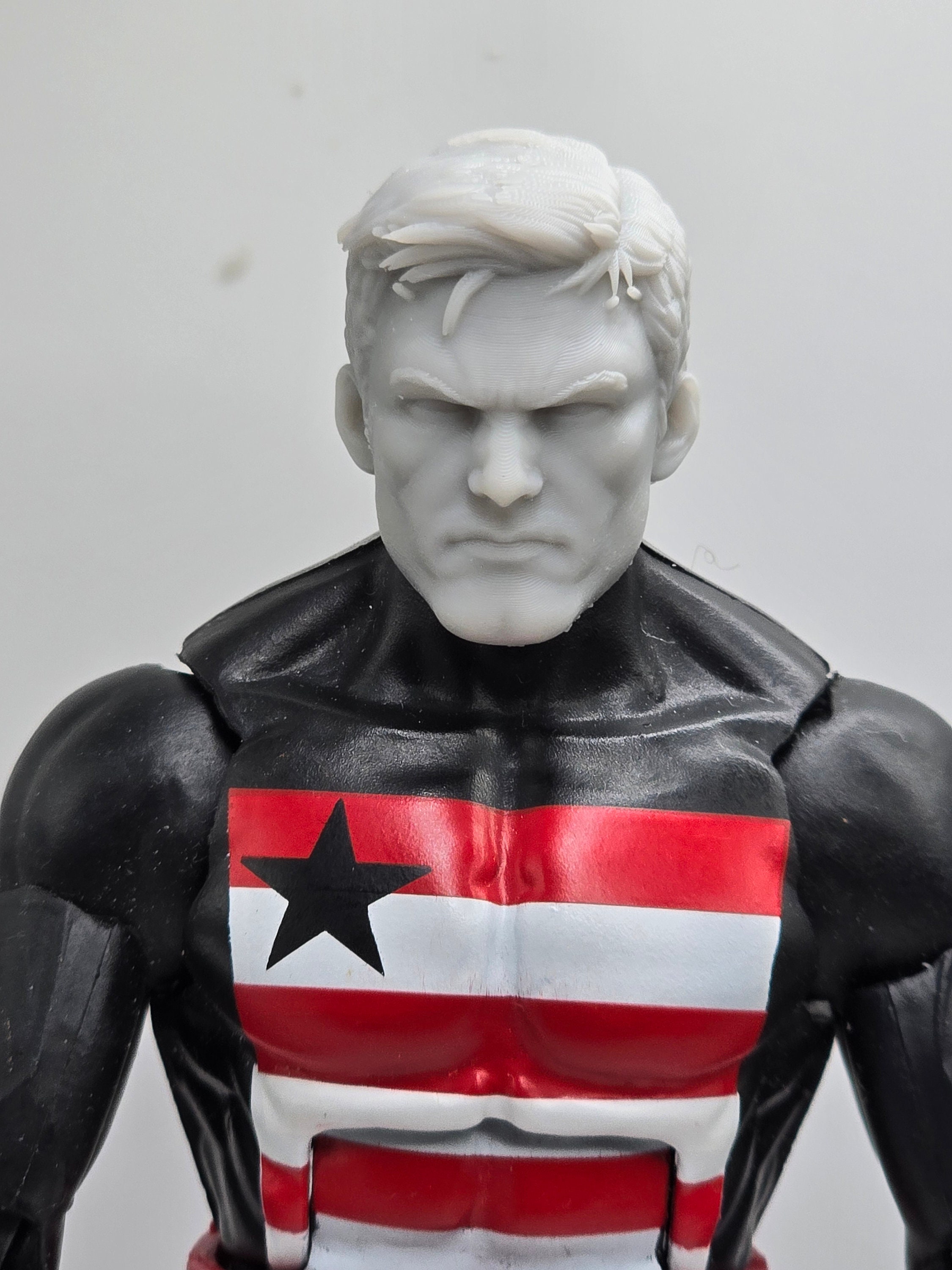 Custom 3d Printed Classified Legends Compatible Comic Multiverse American Captain Steve Rogers Head 1 12 6 Scale. message for Other Scales Etsy