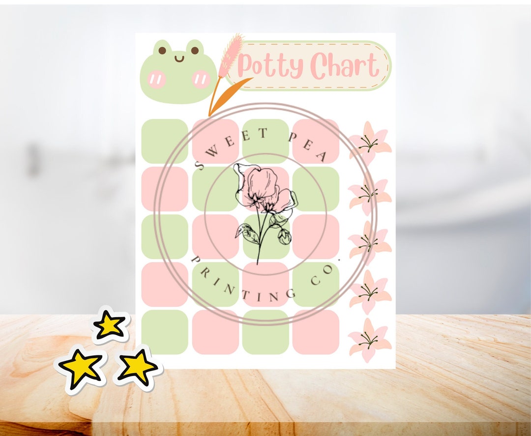 Digital Potty Reward Sticker Chart,potty Training Chart, - Etsy