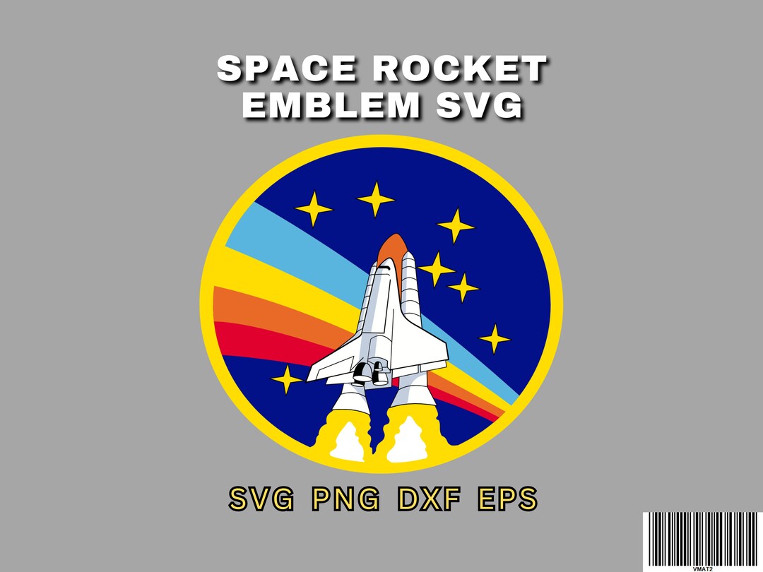 Space Rocket Take off Emblem SVG | Instant Download | Svg, Png, Eps ...