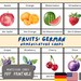 Fruits Flash Cards in German & English Bilingual | 29 Montessori Cards ...