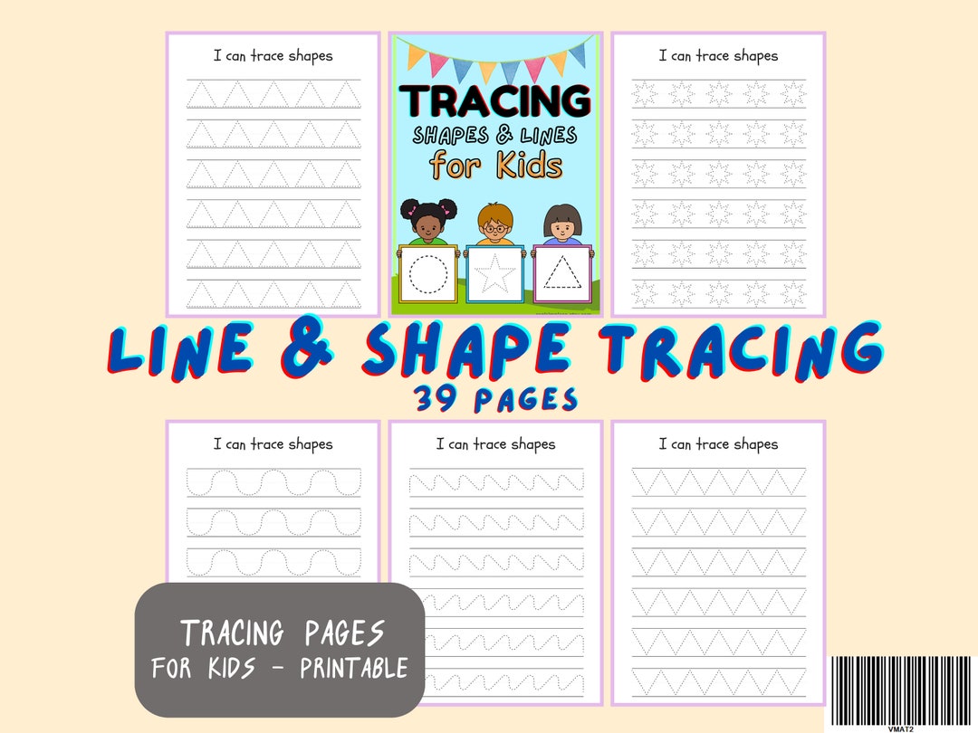 Line & Shape Tracing Book for Kids, Toddlers, Preschoolers ...