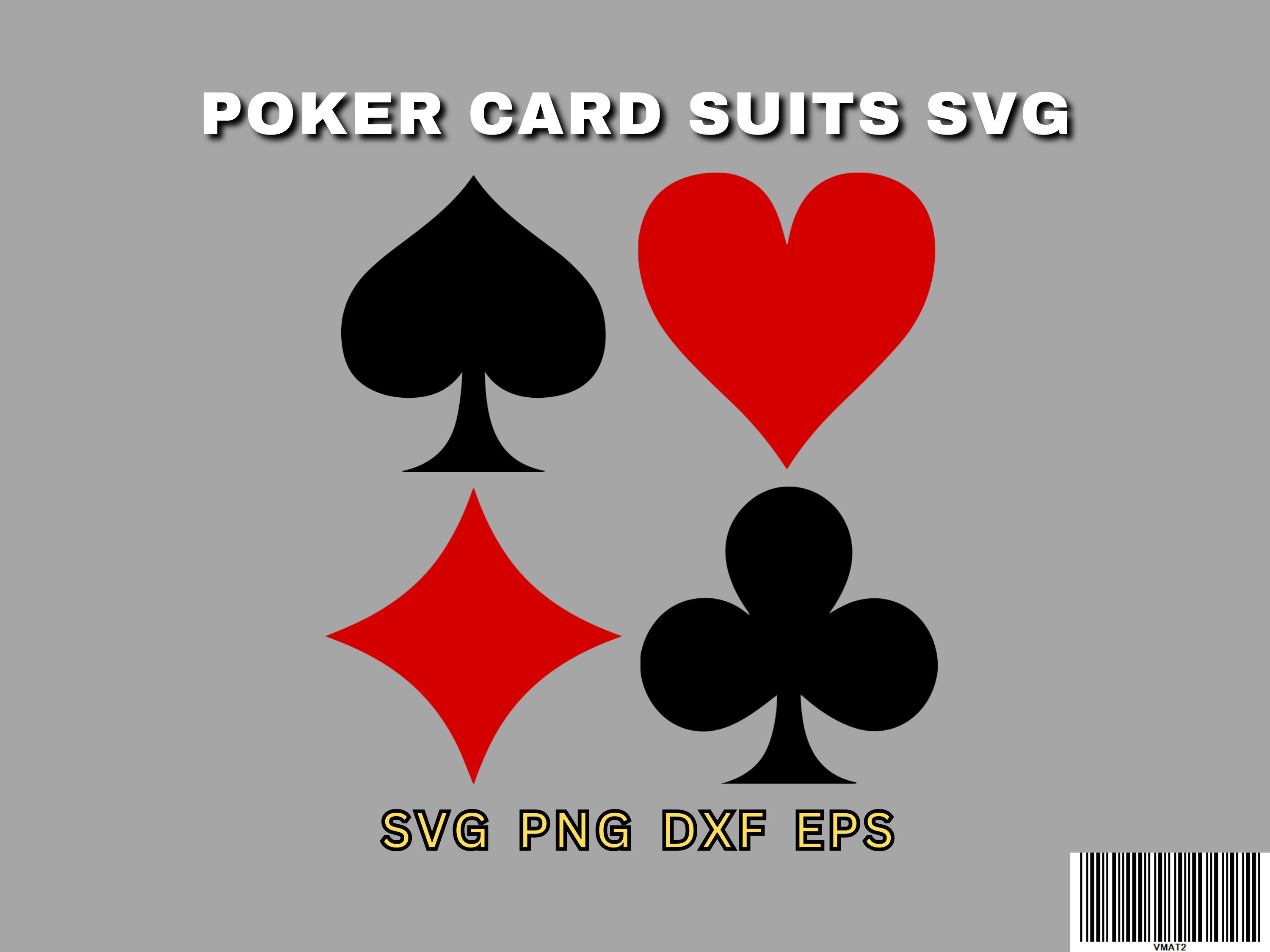 Poker Card Suits SVG Instant Download Svg Png Eps Dxf - Etsy