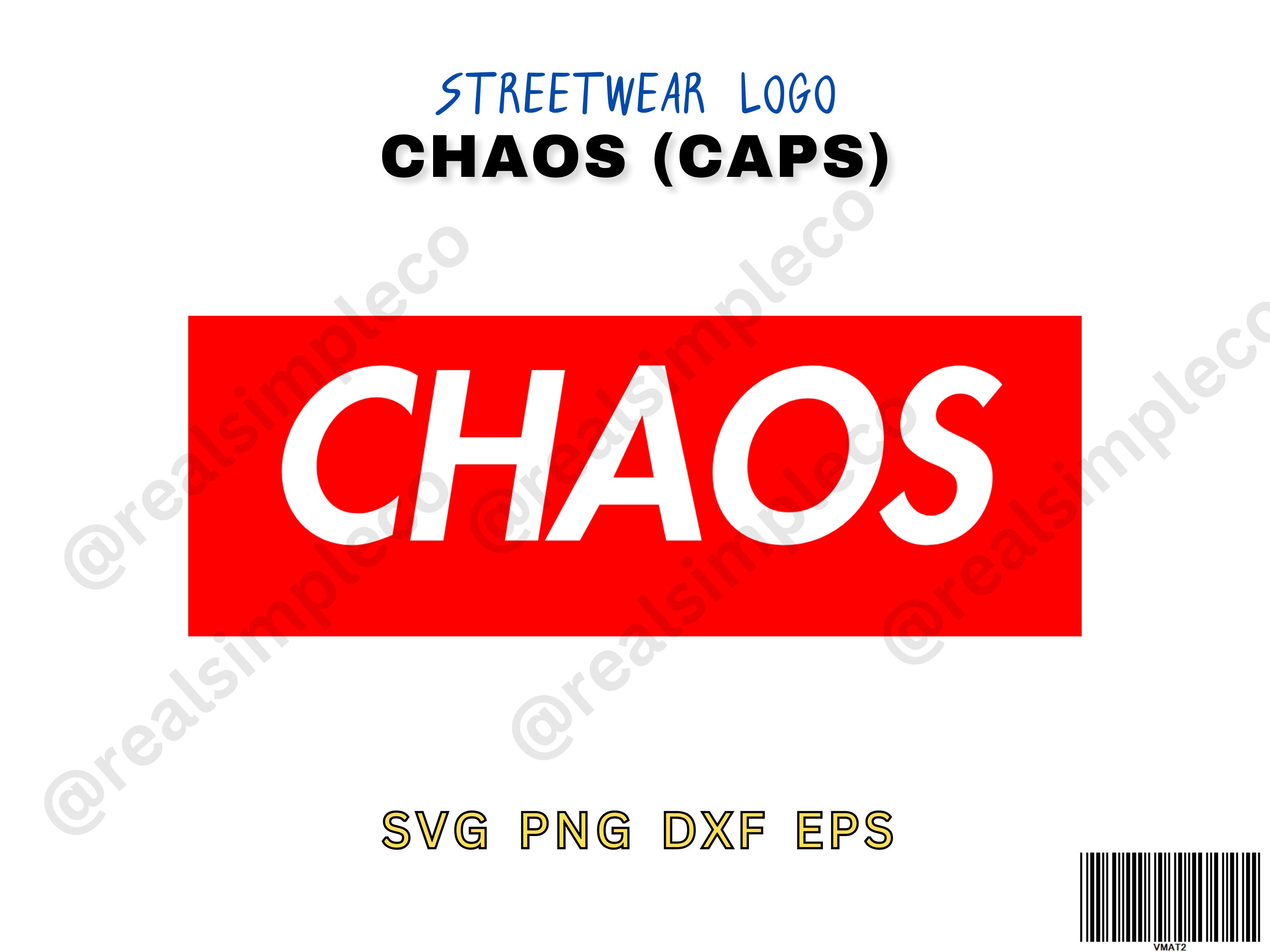 Chaos SVG Streetwear Logo Design Luxury Streetwear Logo - Etsy