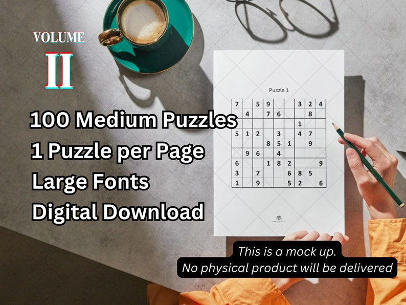 100 Medium Sudoku Puzzles V2: Classic 9x9 Grid (printable PDF) - Etsy