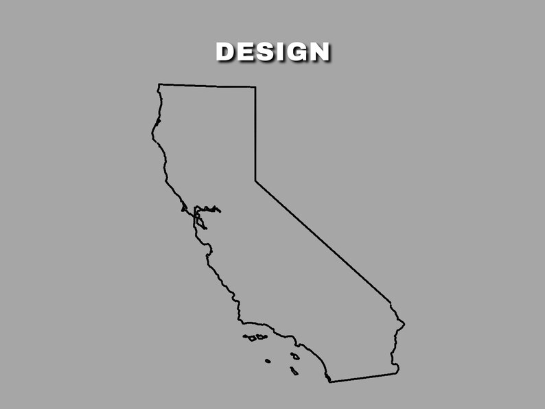 California State Map Outline SVG | Instant Download | Svg, Png, Eps ...