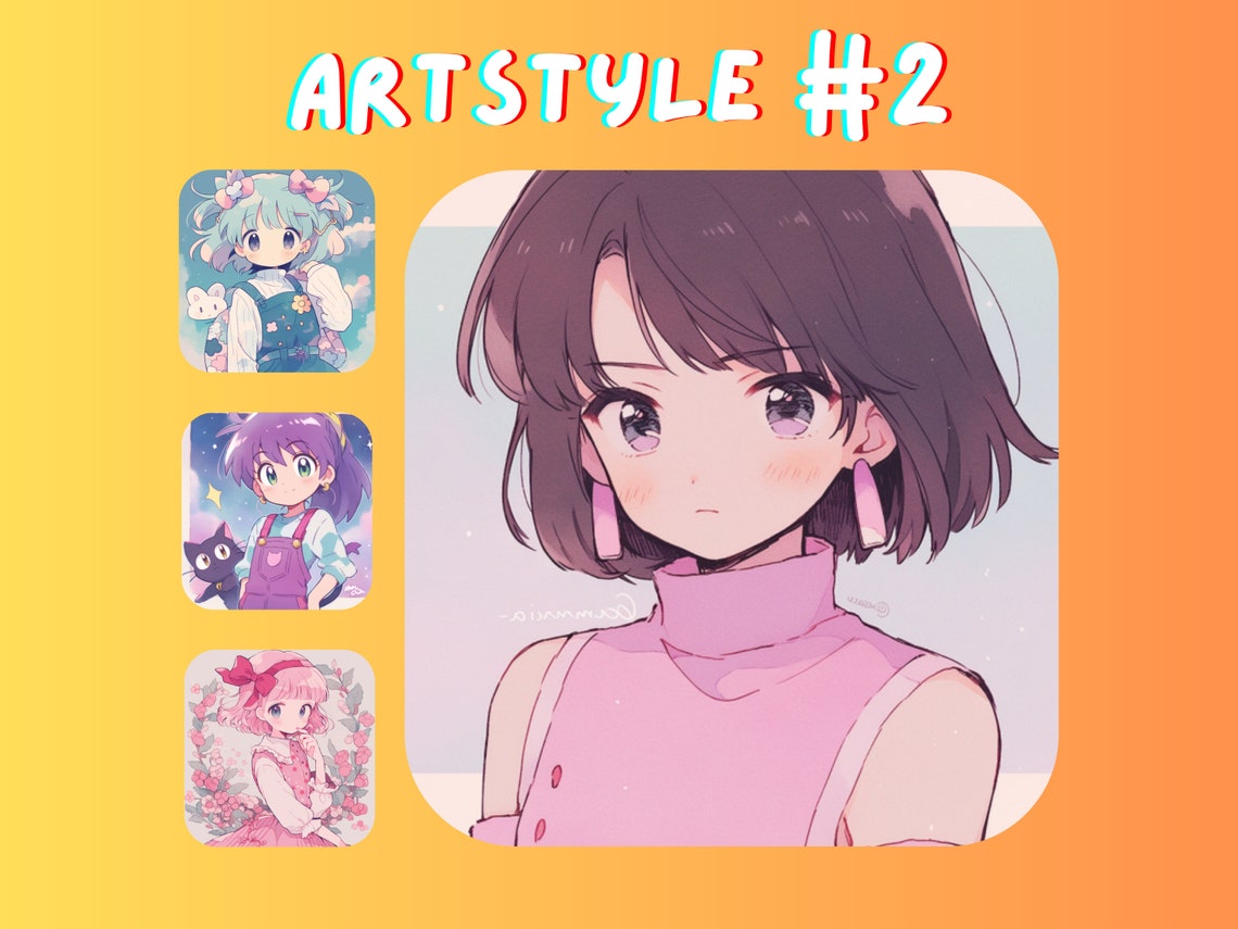 Custom Anime OC Profile Picture: AI Art Commission (digital) - Etsy