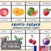 Fruits Flash Cards in French & English Bilingual | 29 Montessori Cards ...