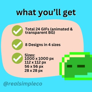 8 Bouncing Slimes Animated Emote Pack in Retro 8-bit Pixel Art | Twitch ...