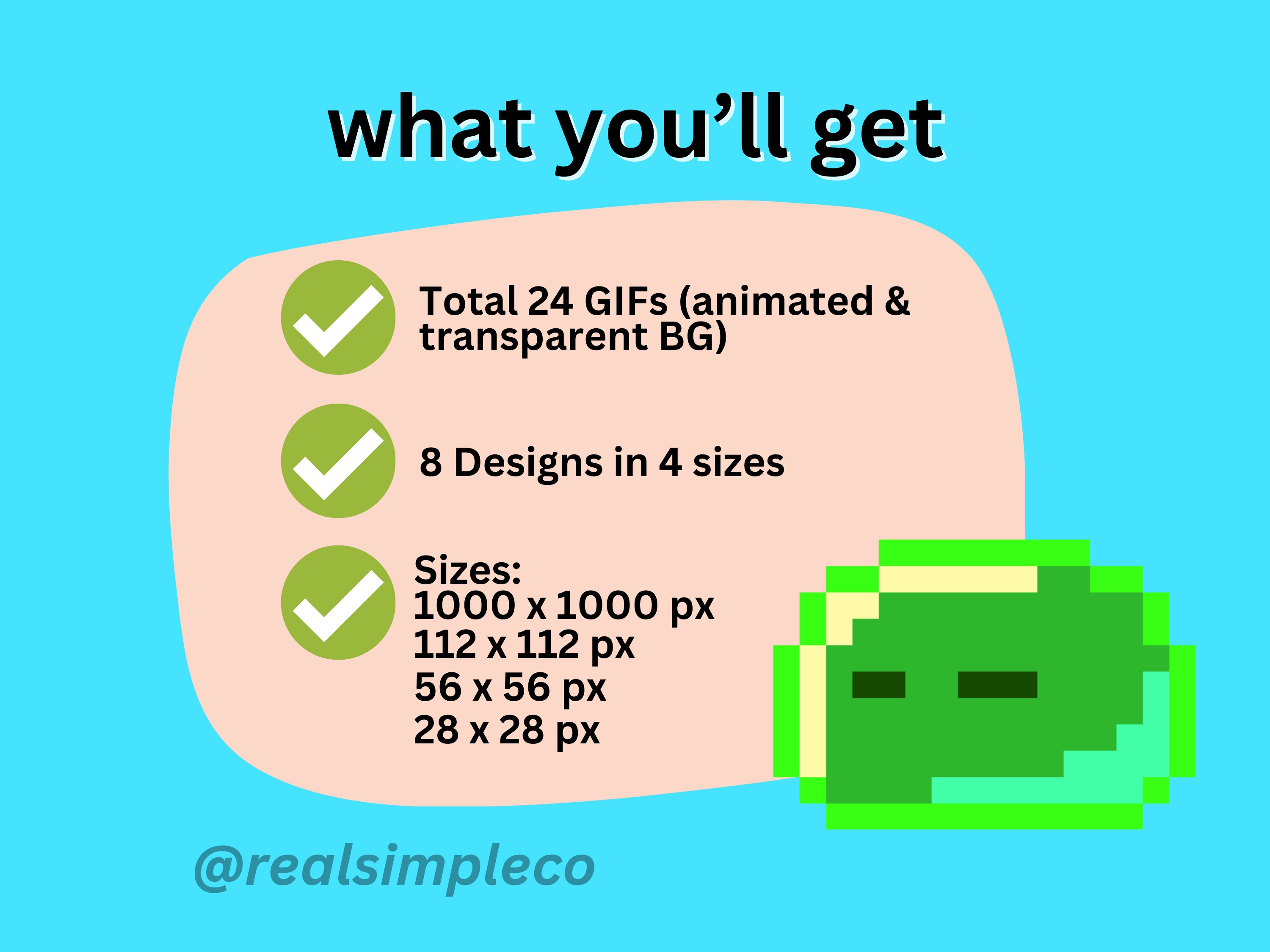 8 Bouncing Slimes Animated Emote Pack in Retro 8-bit Pixel Art | Twitch ...