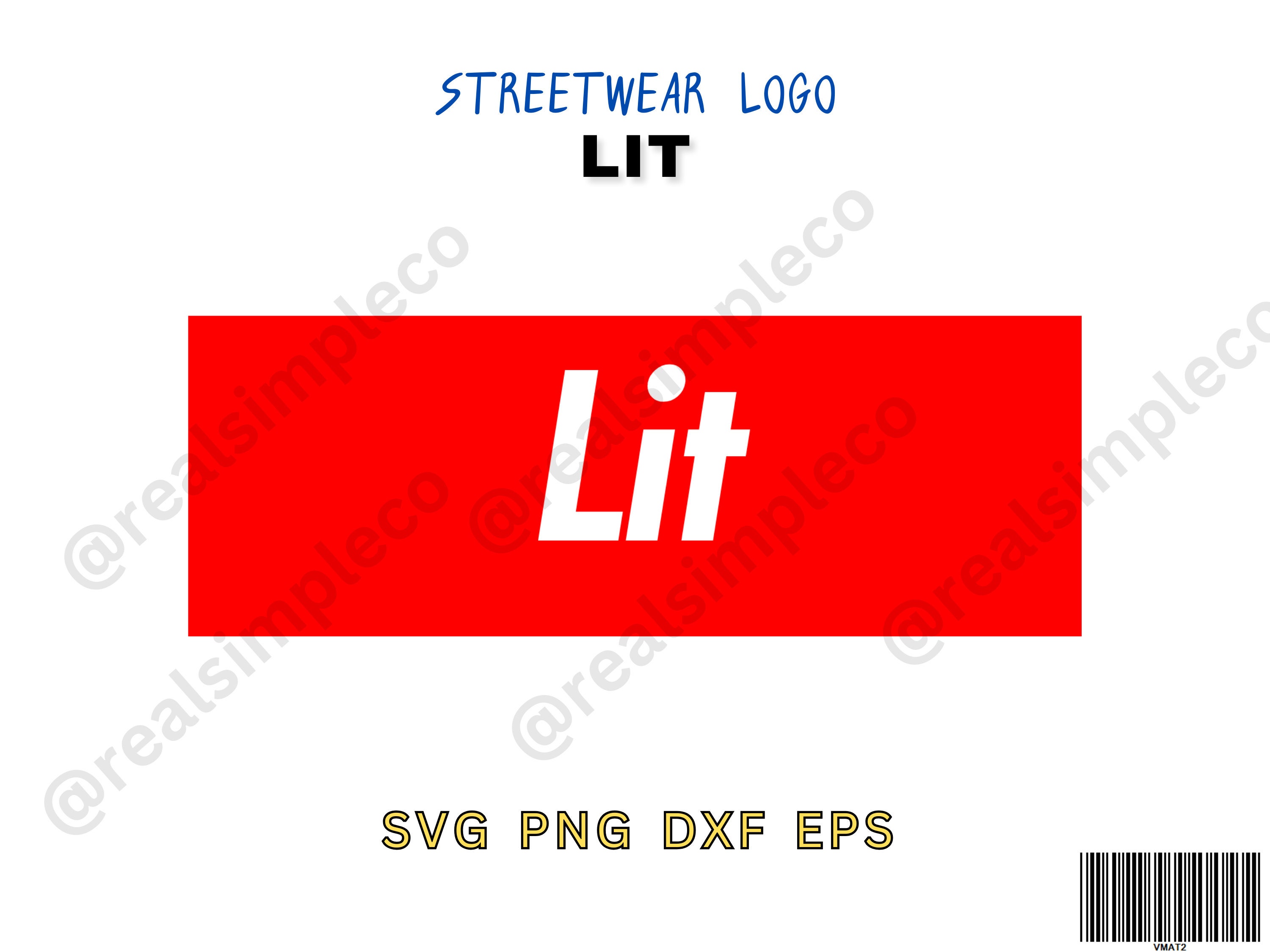 Lit SVG Streetwear Logo Design Luxury Streetwear Logo Inspired Icon SVG ...