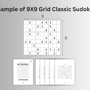 100 Medium Sudoku Puzzles V2: Classic 9x9 Grid (printable PDF) - Etsy