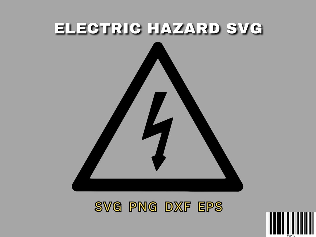 Electric Hazard Warning Sign SVG | Instant Download | Svg, Png, Eps ...