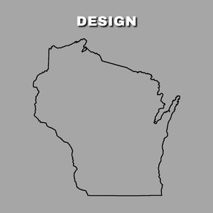 Wisconsin State Map Outline SVG: Cricut Silhouette (digital Download ...