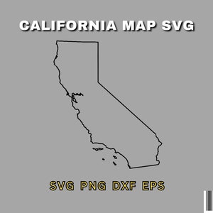 California State Map Outline SVG | Instant Download | Svg, Png, Eps ...