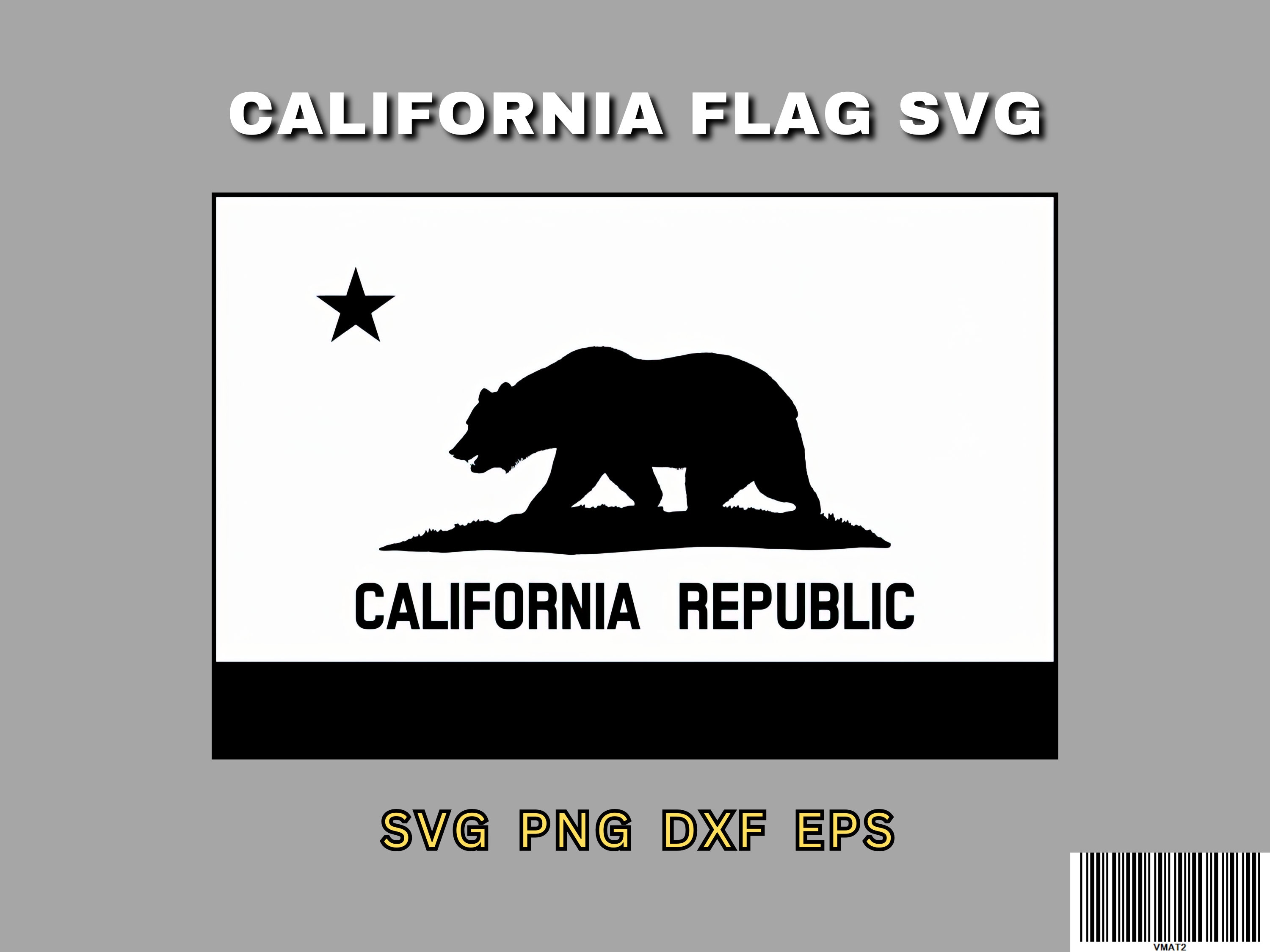 California Flag Silhouette SVG Instant Download Svg, Png, Eps, Dxf ...