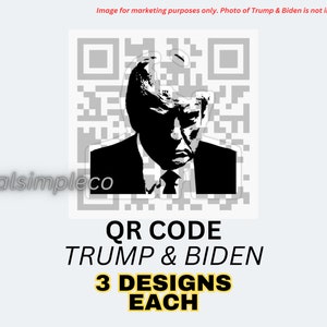 Trump QR Code SVG | Vote America QR Code Designs | Biden Trump Digital ...
