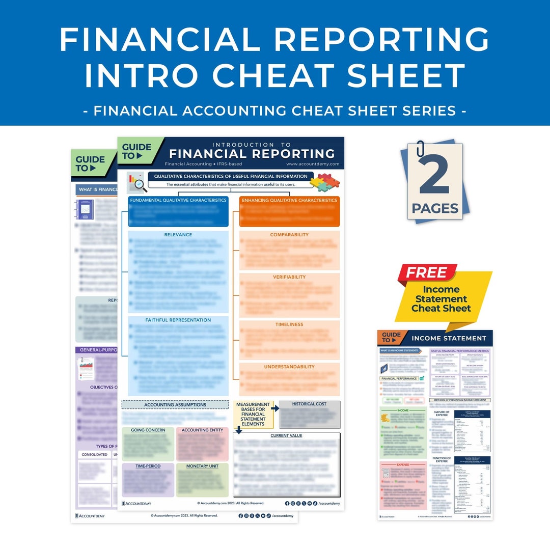 Accounting Cheat Sheet Introduction to Financial Reporting - Etsy Australia