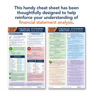 Accounting Cheat Sheet Financial Statement Analysis Student Accounting Study Guide Bookkeeping ...