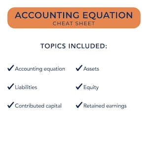 Accounting Cheat Sheet ACCOUNTING EQUATION Accountant Study Guide ...