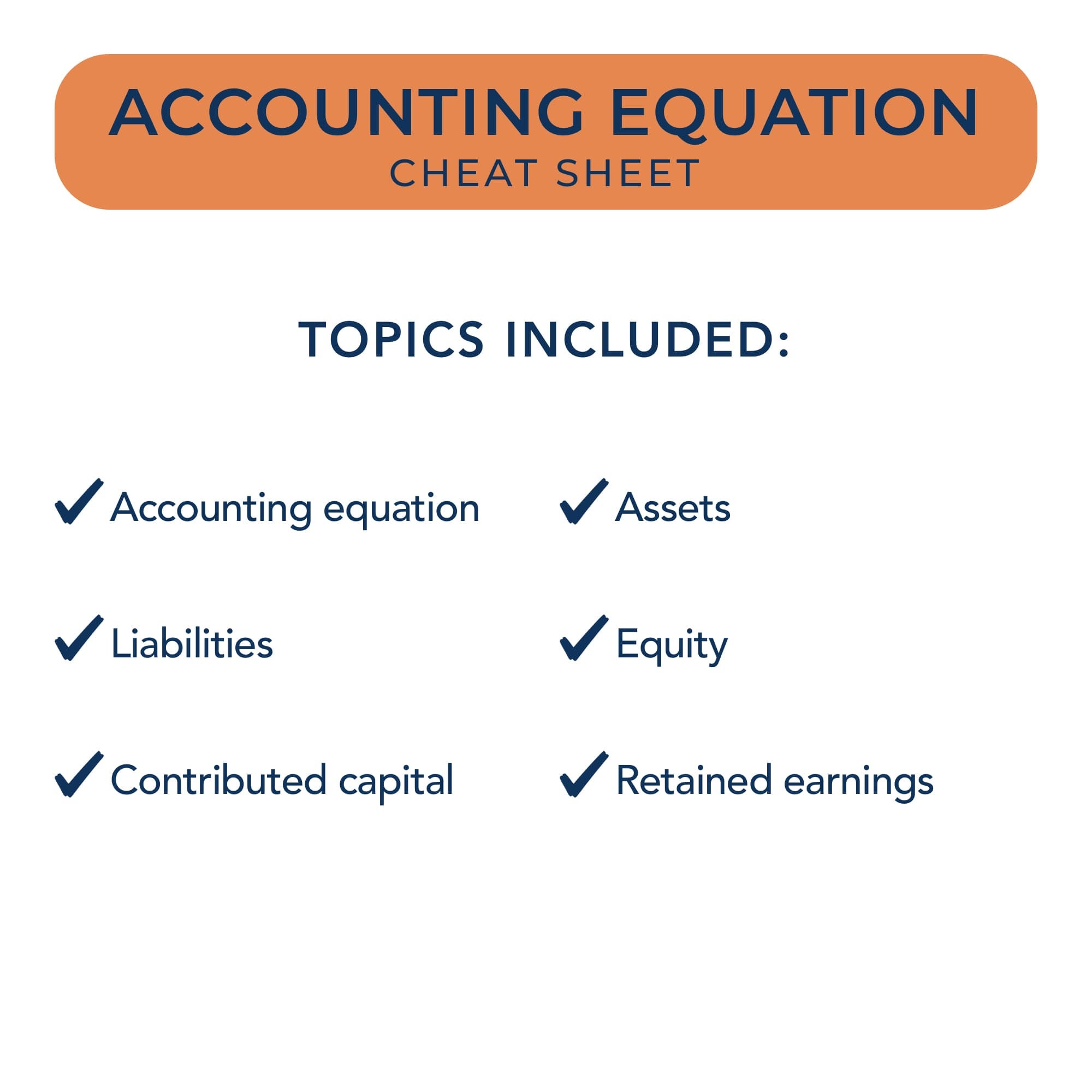 Accounting Cheat Sheet ACCOUNTING EQUATION Accountant Study Guide Bookkeeping CPA Exam Review ...