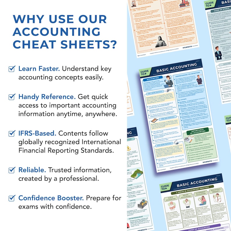 BASIC ACCOUNTING Cheat Sheet (2nd Edition) Financial Accounting Study ...