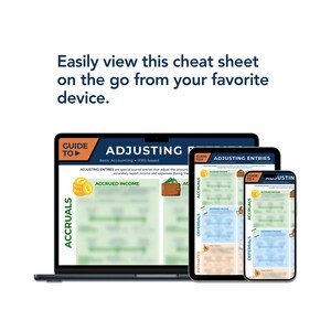 Accounting Cheat Sheet ADJUSTING ENTRIES Student Accounting Study Guide ...