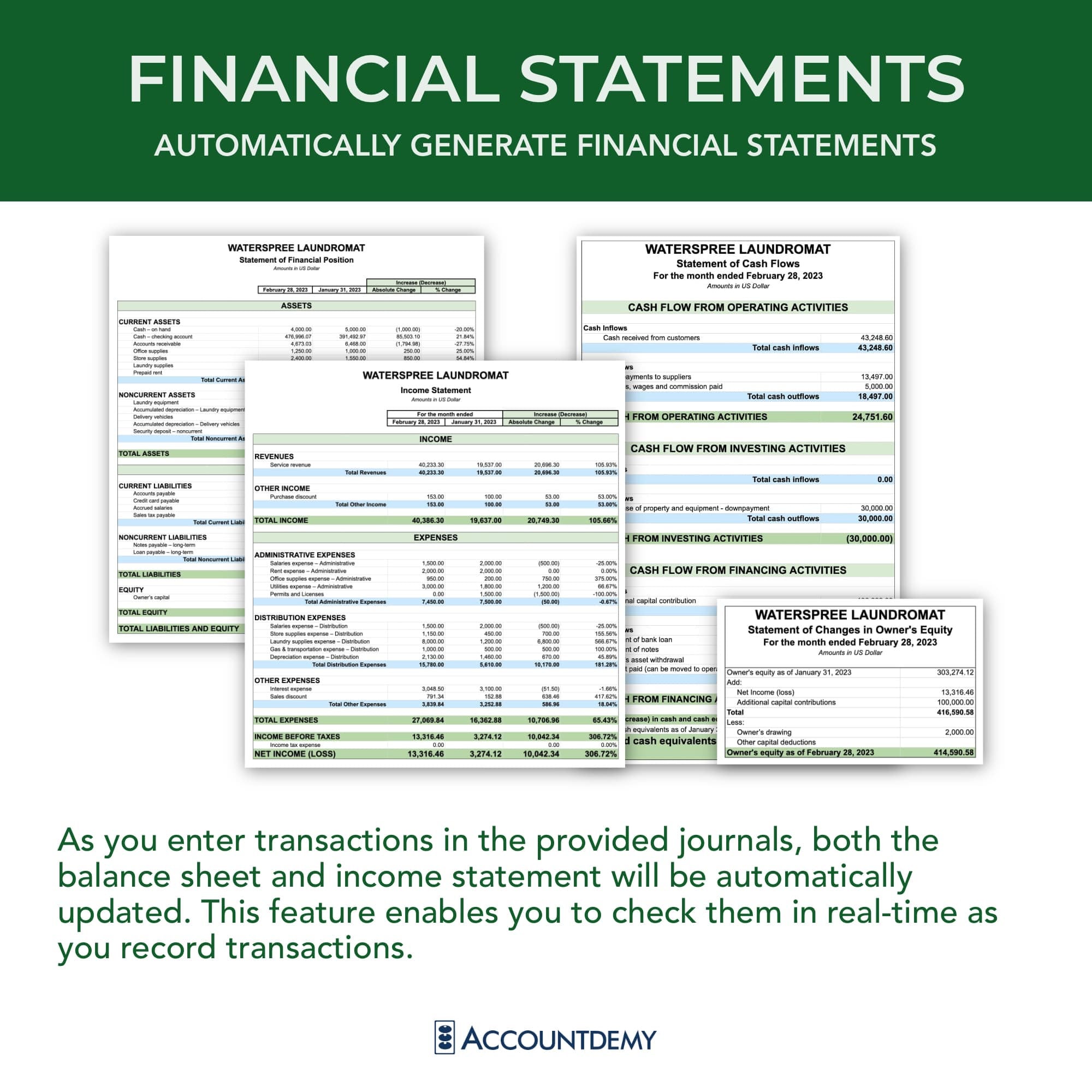 ACCOUNTING SPREADSHEET BUNDLE for Service Business Small Business ...