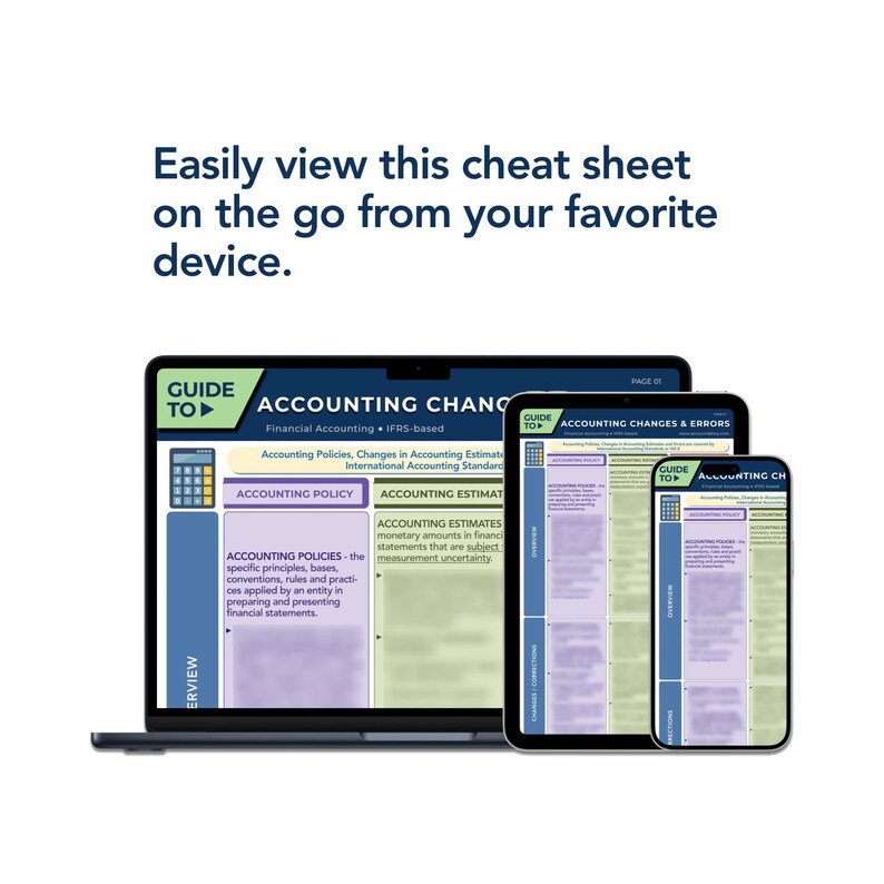 Accounting Cheat Sheet ACCOUNTING CHANGES & ERRORS Accountant Study ...