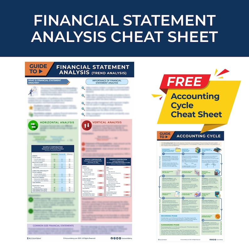 Accounting Cheat Sheet Financial Statement Analysis Student Accounting ...