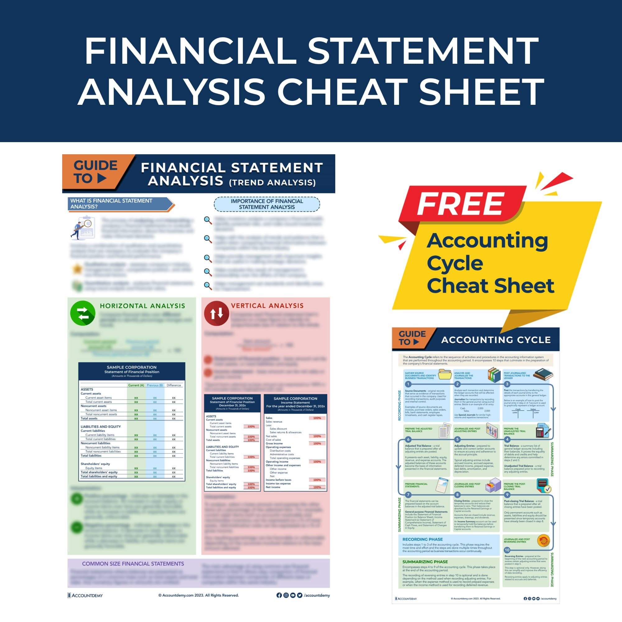 Accounting Cheat Sheet Financial Statement Analysis Student Accounting ...