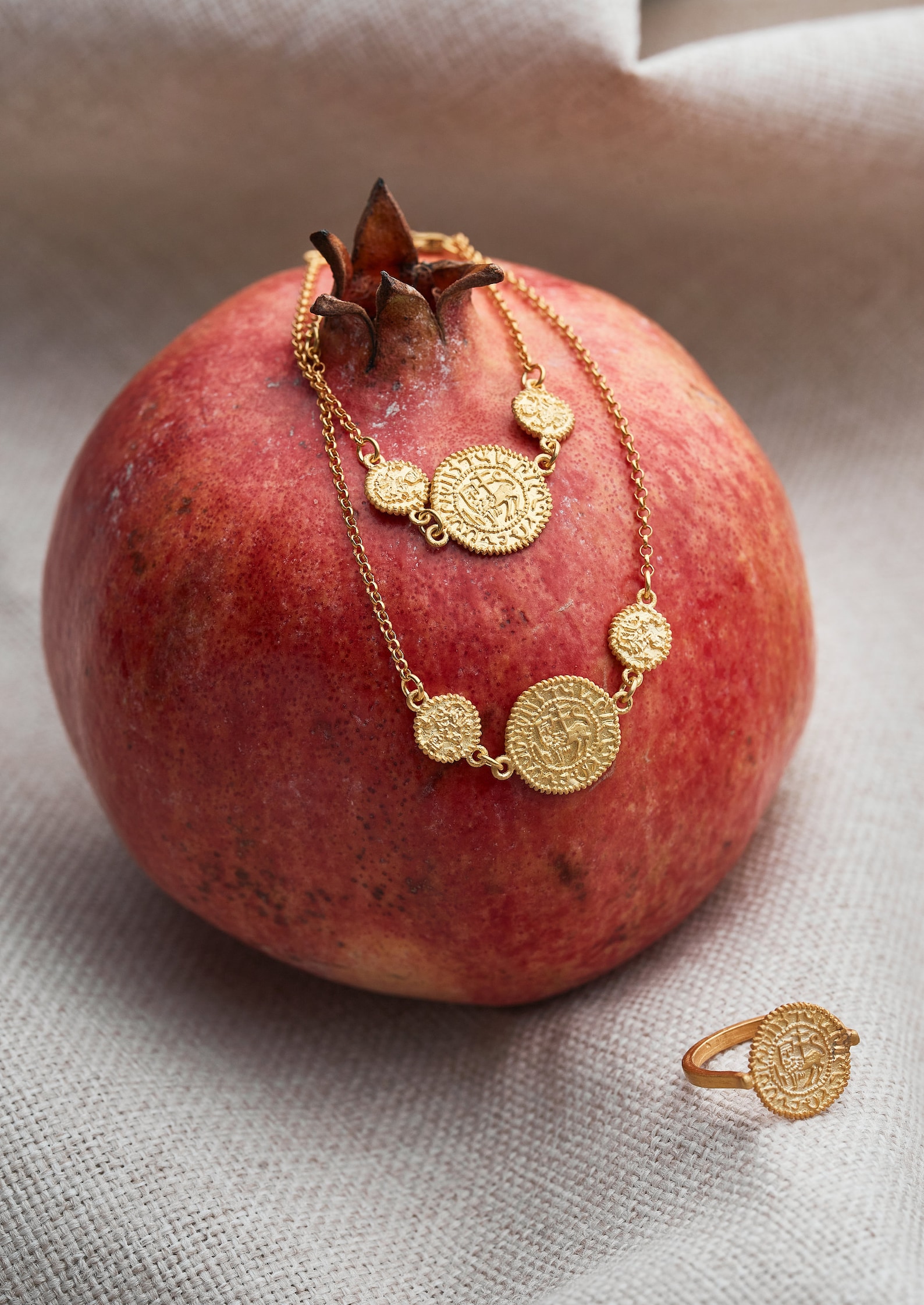 Armenian Jewelry, Handmade Levon II Coin Ring, Gold Plated Silver ...