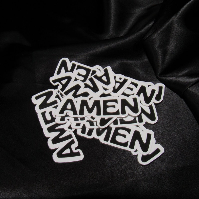Amen Sticker Christian Faith Sticker - Etsy